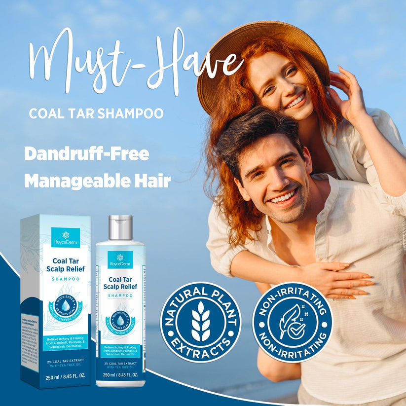 Coal Tar Dandruff Shampoo: Medicated Gel for Rapid Scalp Relief - 8.45 – Roycederm